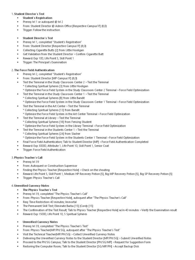 Skill Point Quest - RAN ONLINE GS | PDF | Business