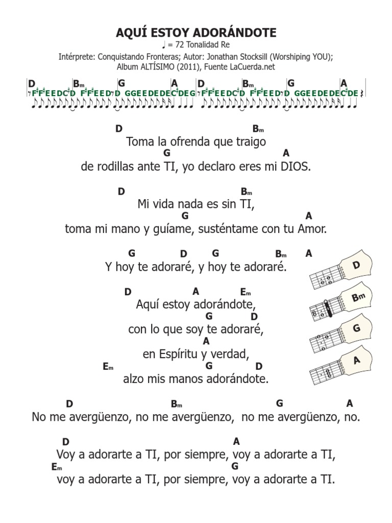 Aqui Estoy Adorandote - Conquistandofronteras | PDF | Música grabada