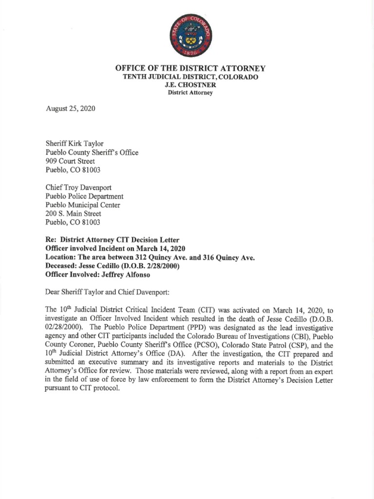 Jesse Cedillo Decision Letter | PDF