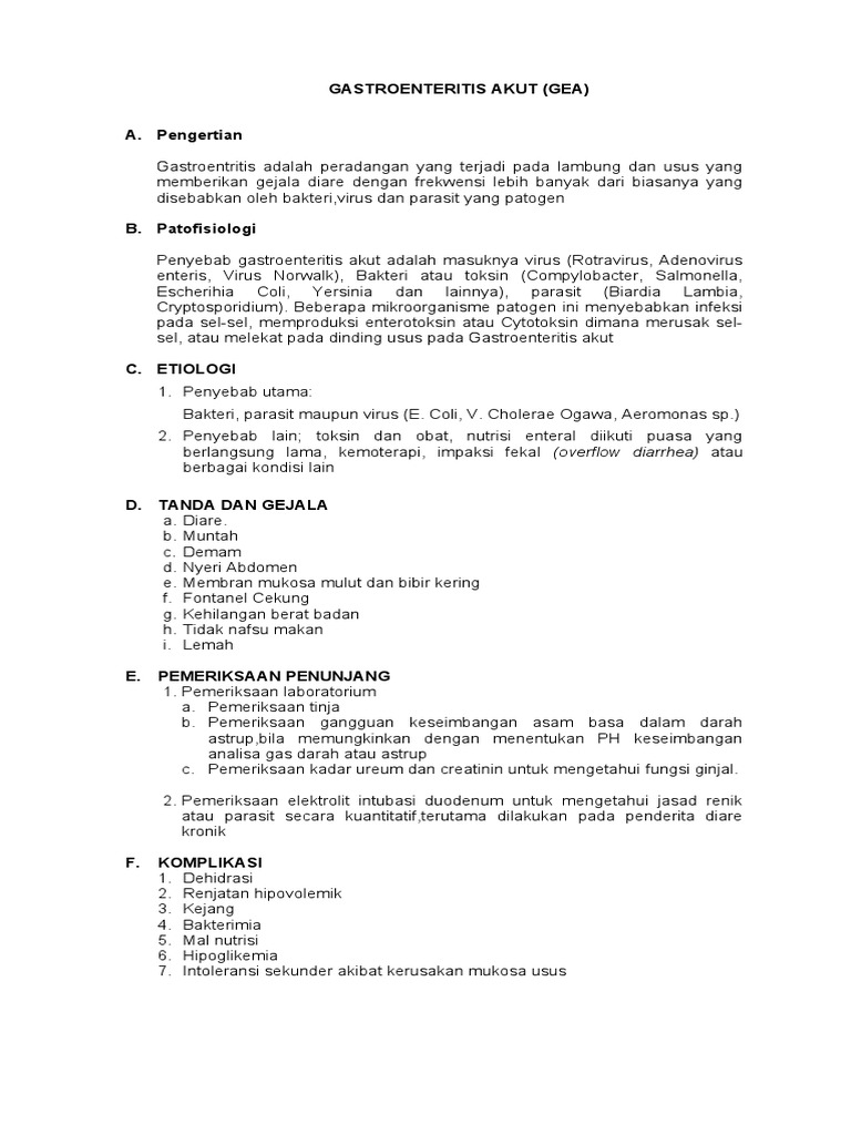 Gastroenteritis Akut | PDF