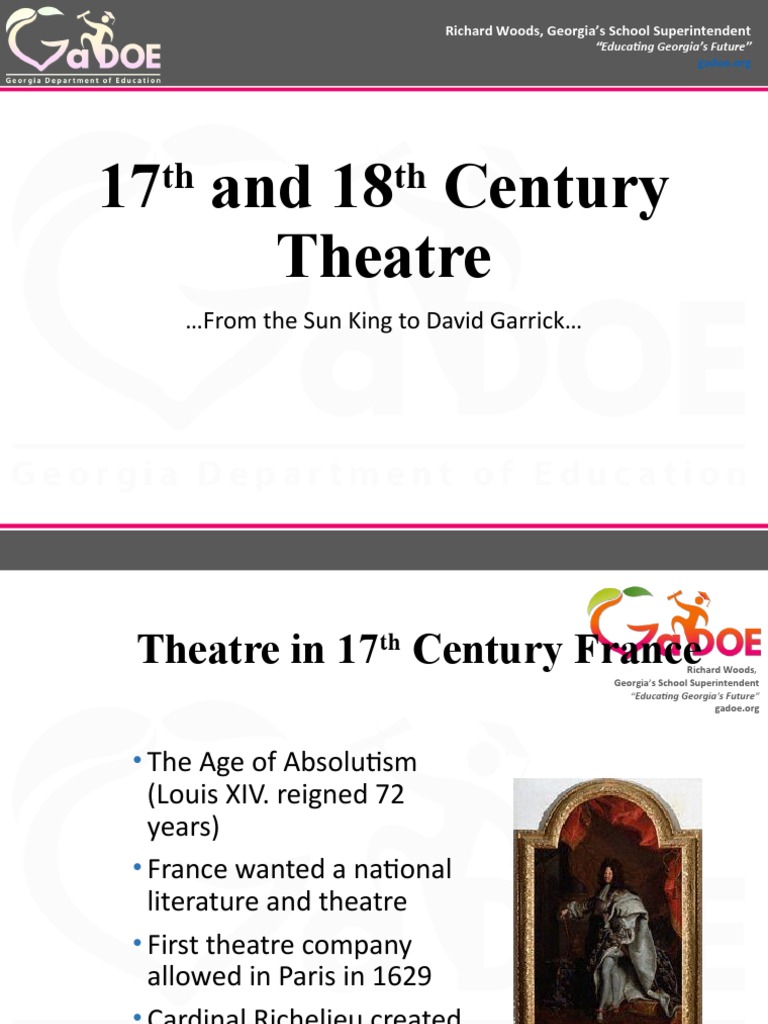 17th-18th Century Theatre Overview | PDF | Molière | Theatre