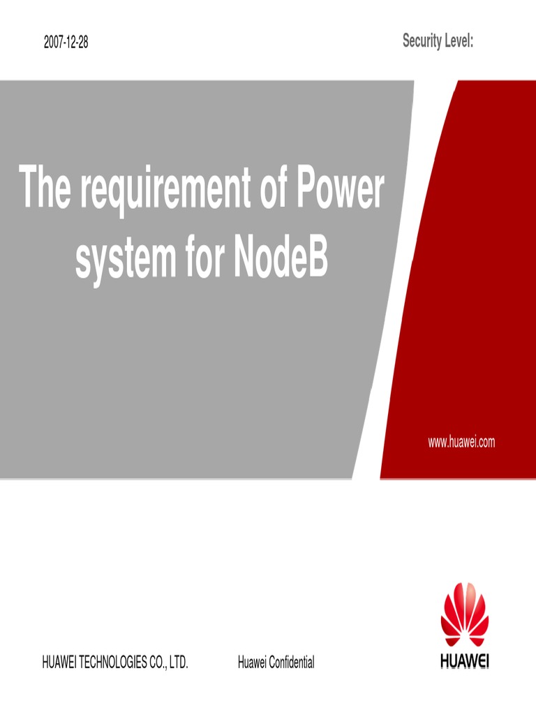 The Requirement of Power System For NodeB | PDF | Information And Communications Technology ...