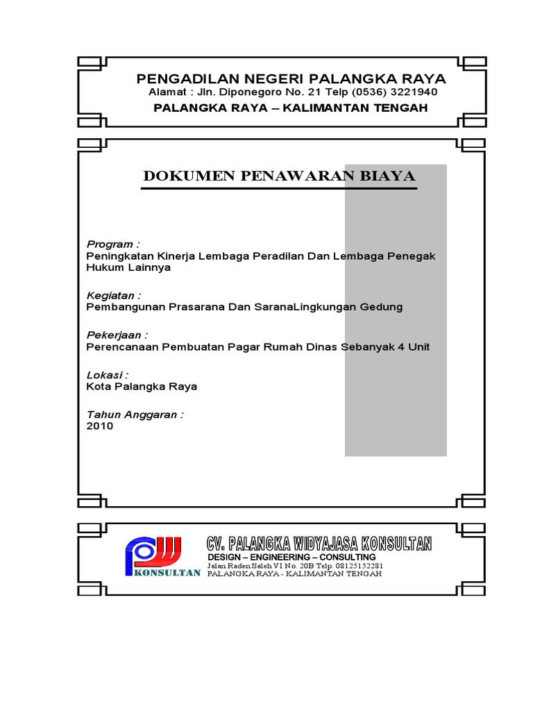 Penawaran Pagar Rumah Dinas 2010 | PDF