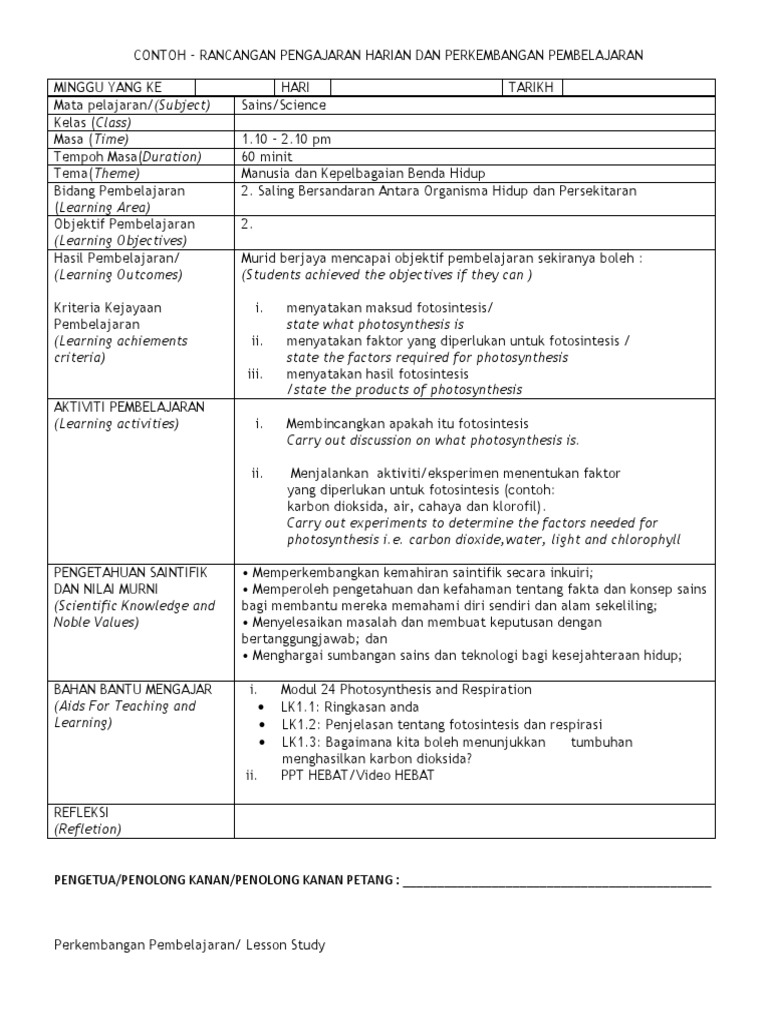 Contoh RPH Hebat | PDF