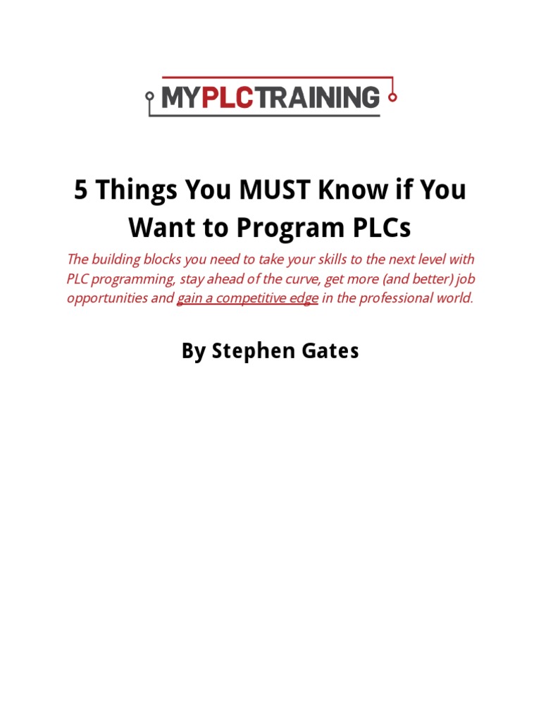 Five Things You MUST Know If You Want To Program PLCs | PDF ...