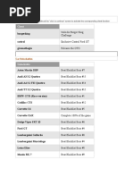 Drive World Car List Detailed | PDF