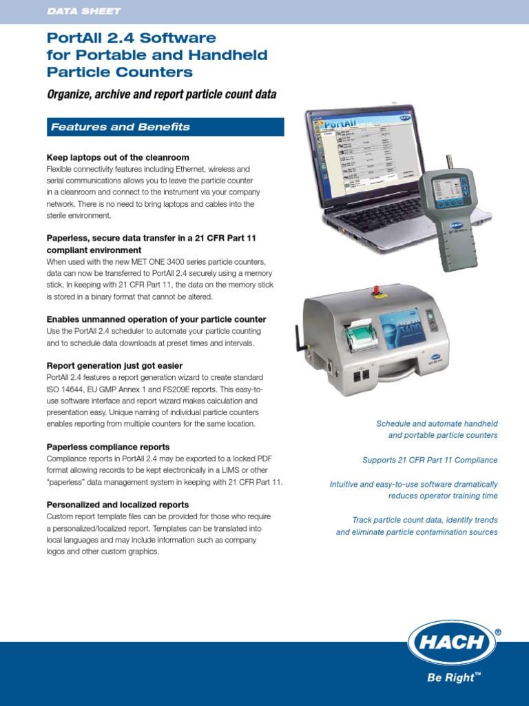 Portall 2.4 Software For Portable and Handheld Particle Counters | PDF | Computer Science ...