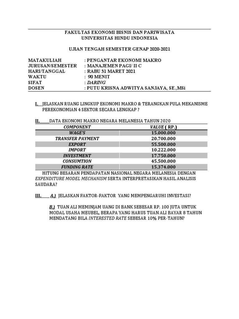 Makro Ii C Pagi | PDF