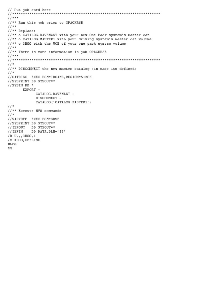 MVS Command in JCL | PDF