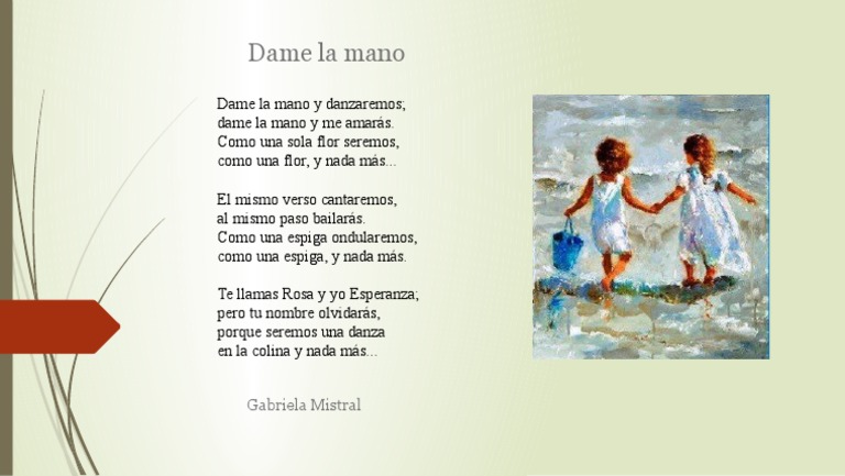 Dame La Mano - Gabriela Mistral | PDF