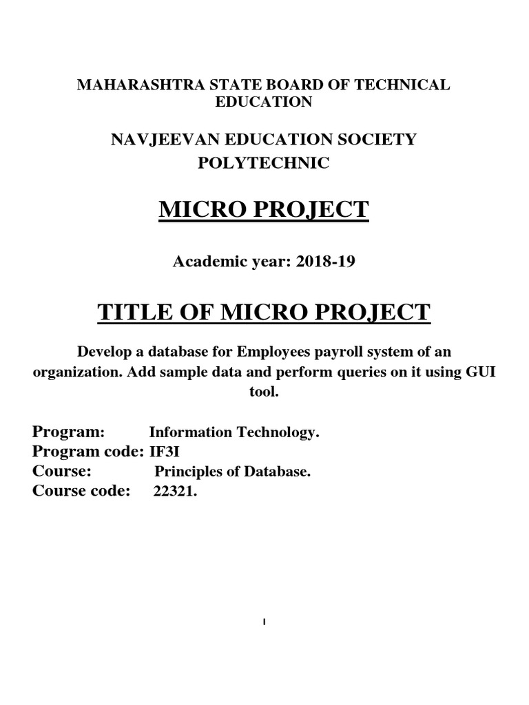 Maharashtra State Board of Technical Education | PDF | Databases ...