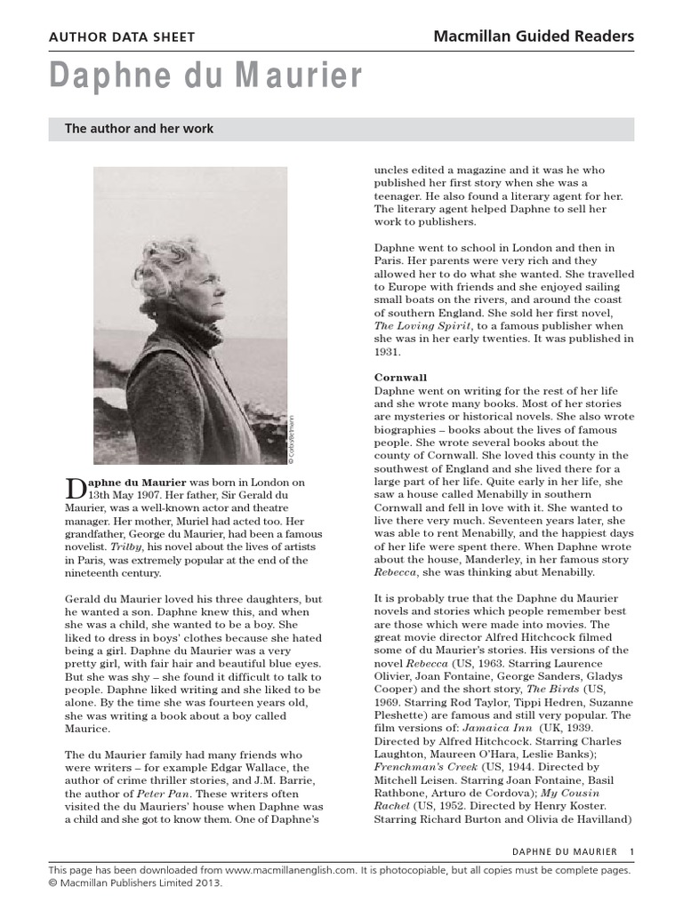 Daphne Du Maurier: Macmillan Guided Readers | PDF | Books
