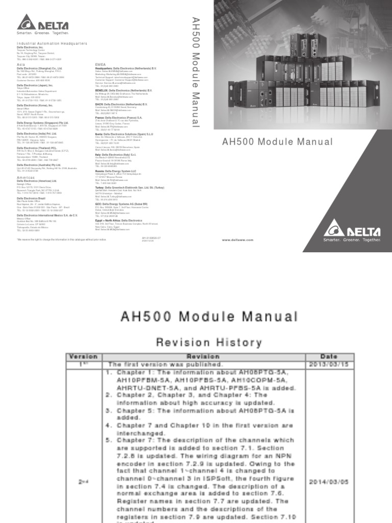 Delta PLC Ah500 | PDF | Programmable Logic Controller | Computer Network