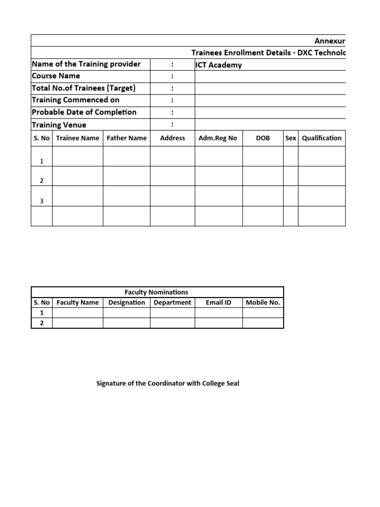 Students Enrollment Sheet | PDF