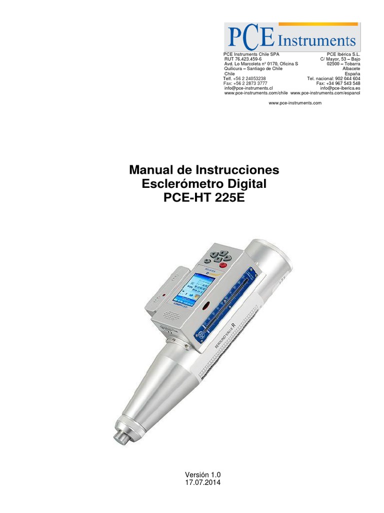 Manual Esclerómetro | PDF | Reciclaje | Almacenamiento de datos de la ...