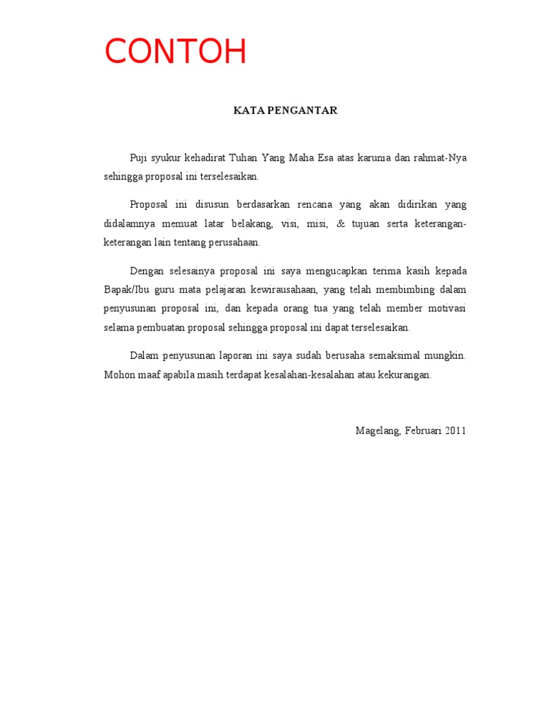 Contoh Proposal Bikin Butik | PDF