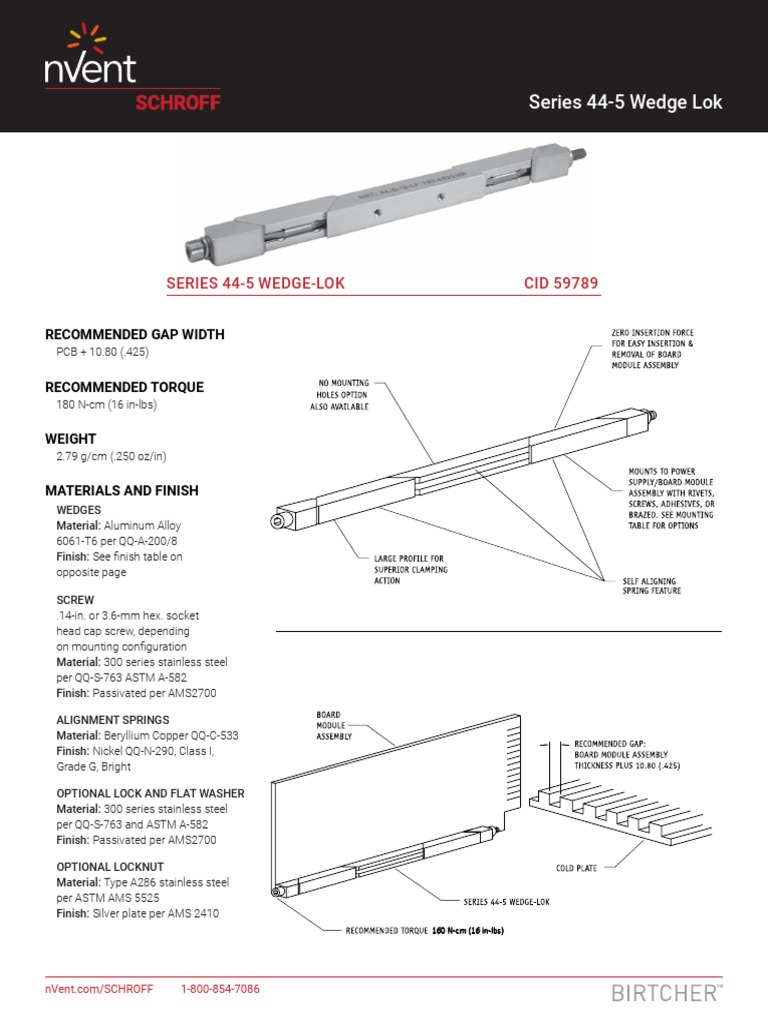 Calmark - Birtcher 44 5 10 LF L Datasheet | PDF | Screw | Chemistry