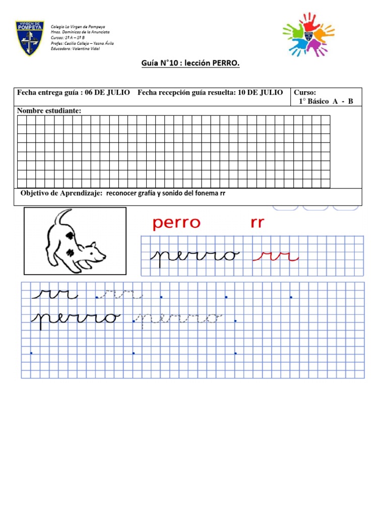 Guia - Leccion - Perro 1° Básico Bemjamin | PDF