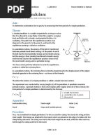 Compound Pendulum Lab Report | PDF | Pendulum | Physics