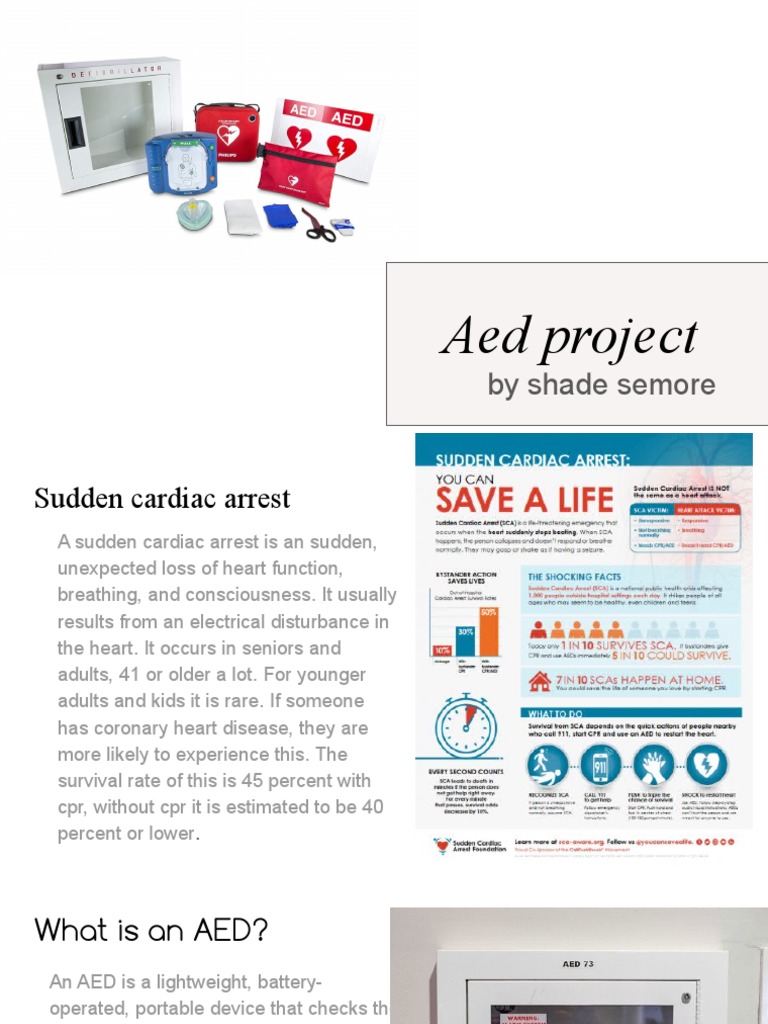 AED Project | PDF | Cardiopulmonary Resuscitation | Cardiac Arrest