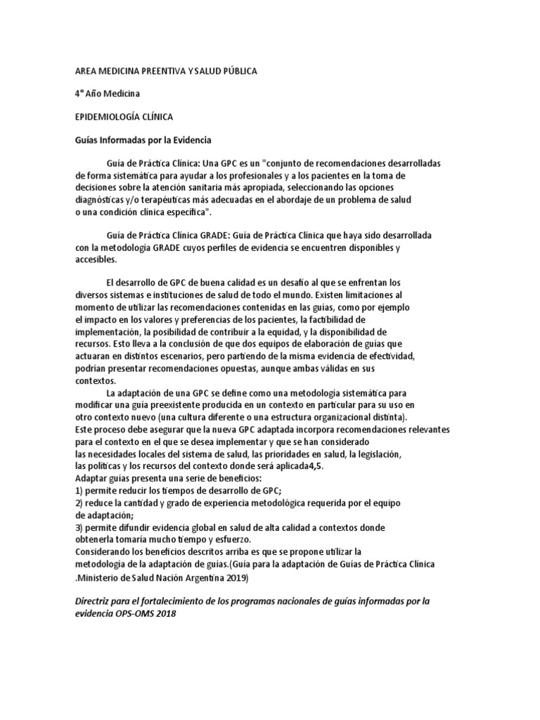 GPC, Agree, Grade | PDF | Clínica | Evaluación