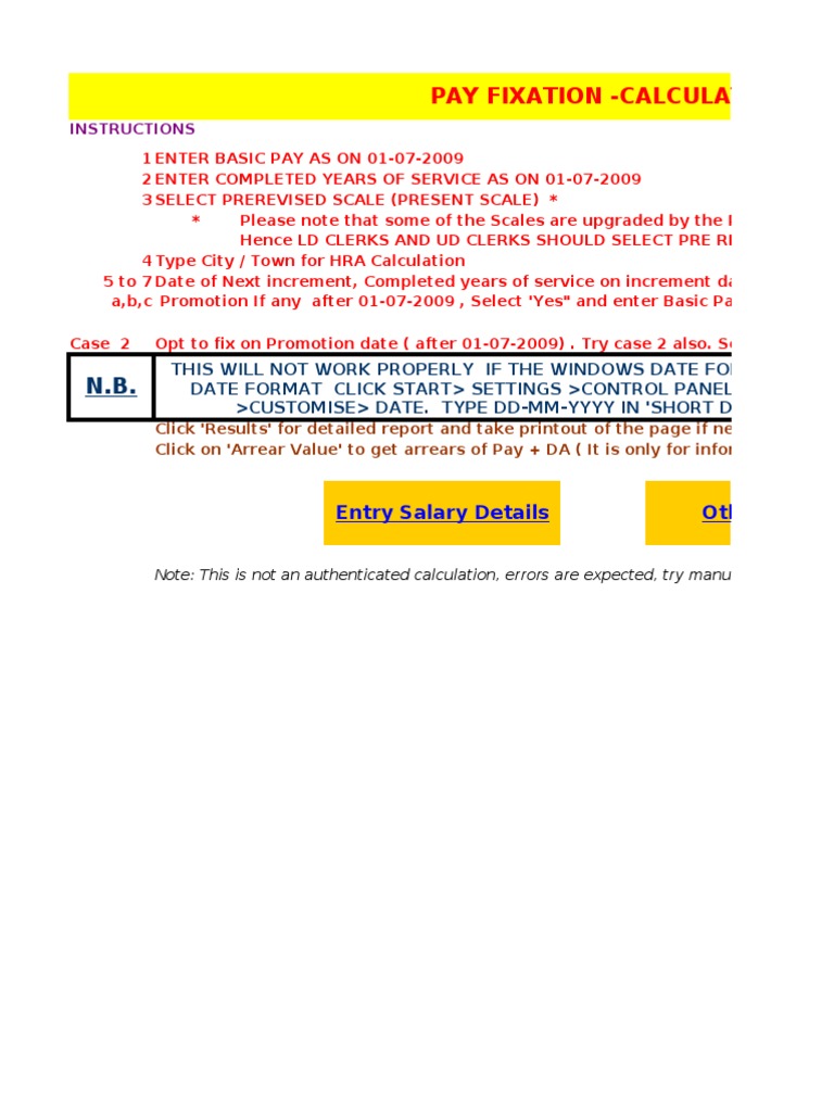 Pay Fixation Calculator Guide | PDF | Business