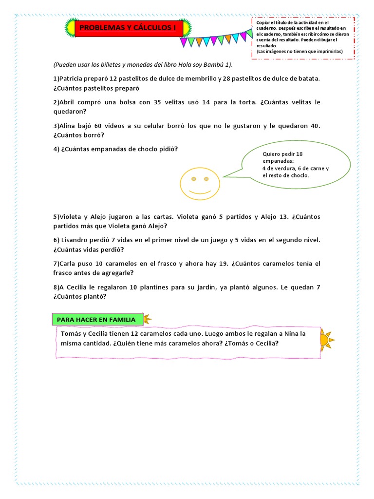 Actividades de Matemática para Segundo Grado | PDF