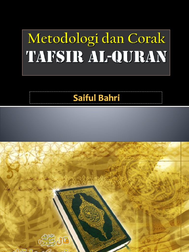 Metodologi Dan Corak Tafsir | PDF | Ilmu Sosial | Filsafat