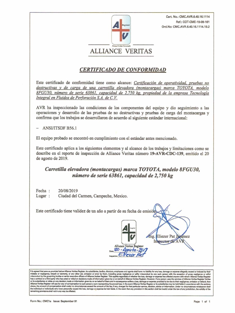 Montacargas Toyota 63861 | PDF