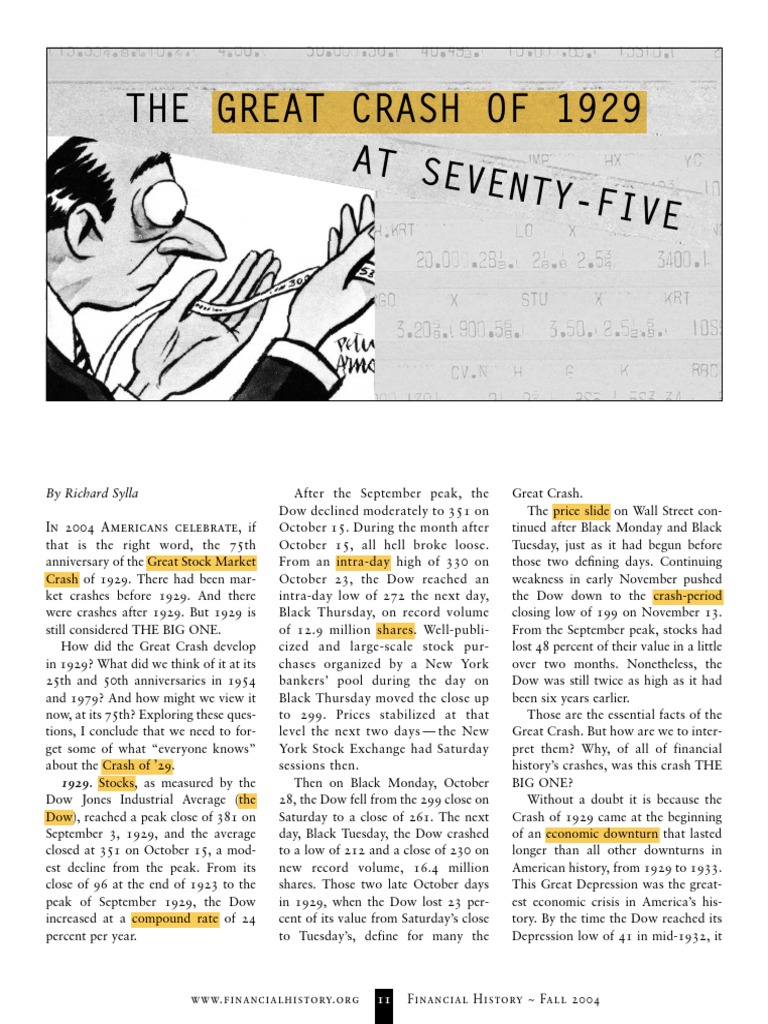 The Development and Perspective of the Great Stock Market Crash of 1929 ...
