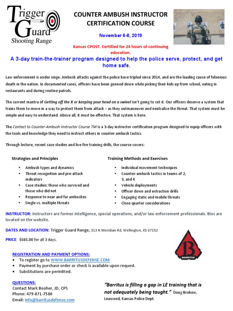 Counter Ambush Kansas 2019 | PDF | Ambush | Security