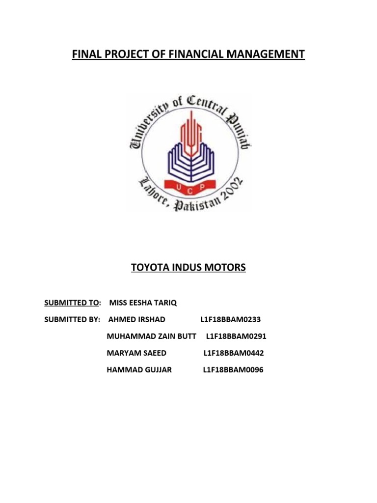 Final Project Financial Management | PDF | Dividend | Toyota