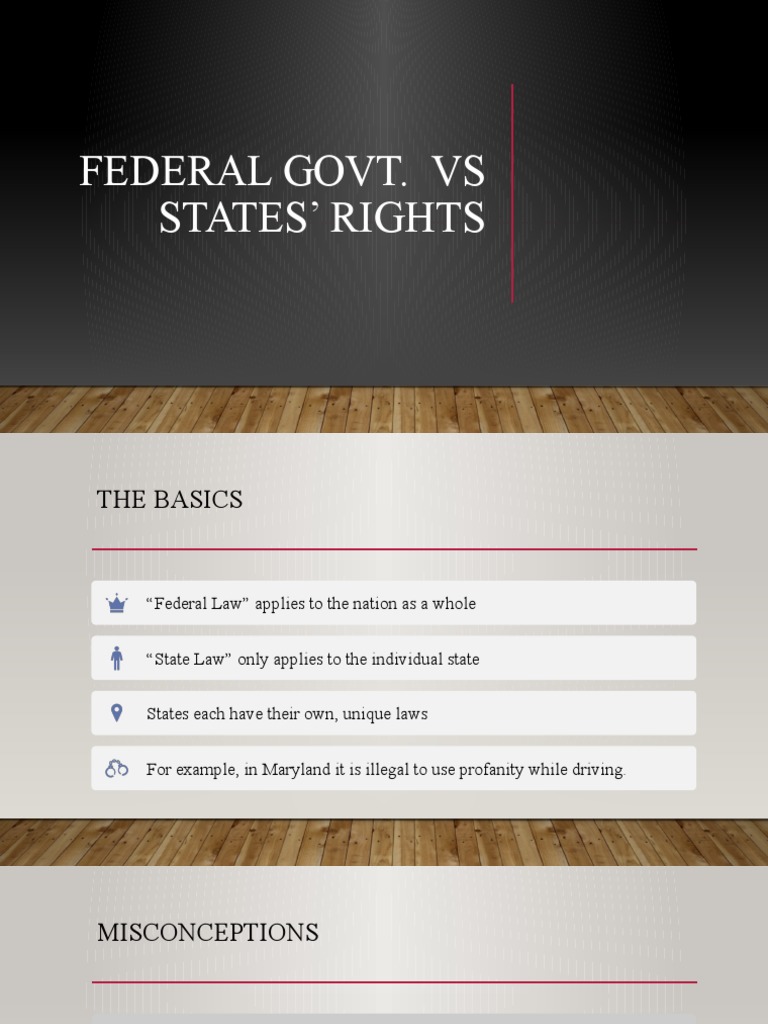 States Rights Vs Federal Govt | PDF