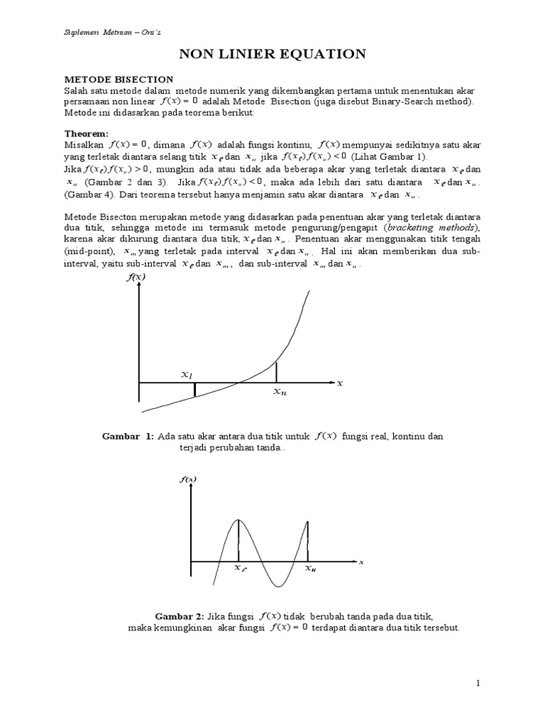 Metode Bisection, Secant, Newton Raphson | PDF