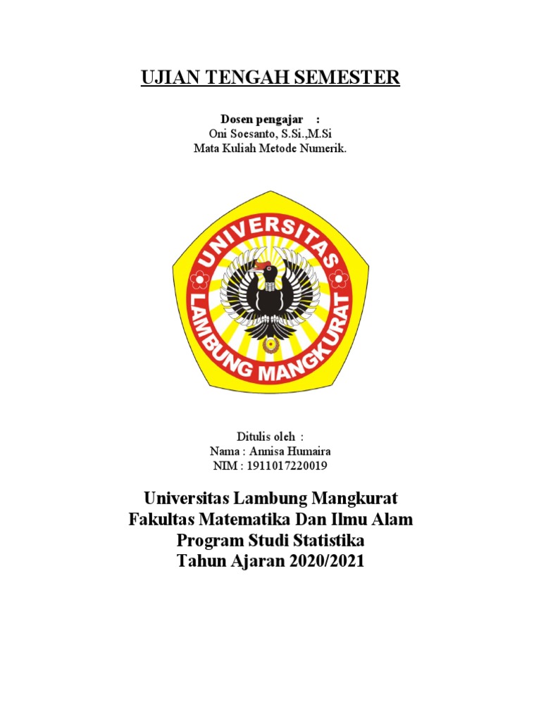 UTS Metode Numerik | PDF