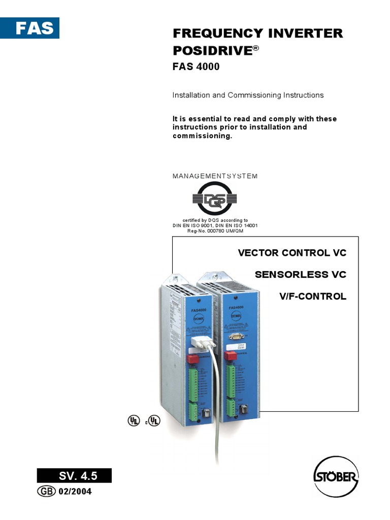 Fas4020 Fas 4000 Servo Drive Posidrive Stober Manual | PDF | Parameter (Computer Programming ...