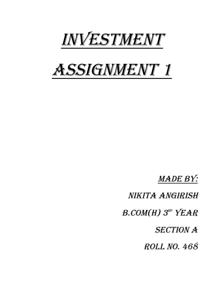 INVESTMENT | PDF | Capital Asset Pricing Model | Beta (Finance)