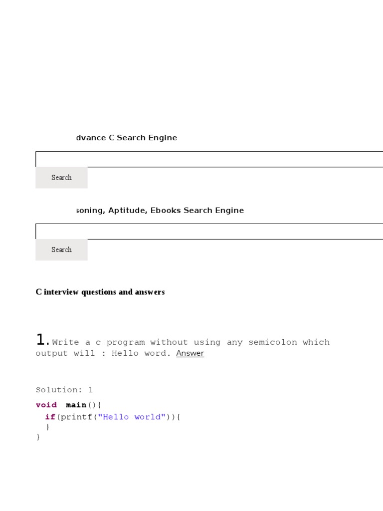 C Questions | PDF | Pointer (Computer Programming) | Scope (Computer Science)