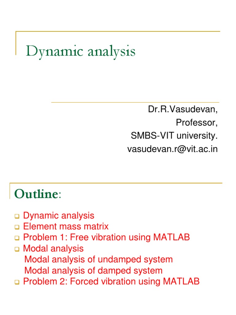 Dynamic Analysis Using FEA | PDF | Normal Mode | Classical Mechanics