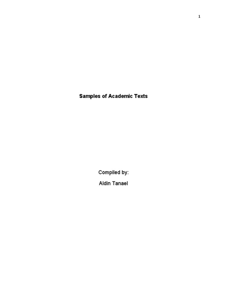Samples of Academic Texts | PDF | Food Security | Data Analysis
