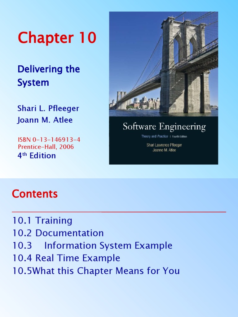 Delivering The System: Shari L. Pfleeger Joann M. Atlee | PDF ...