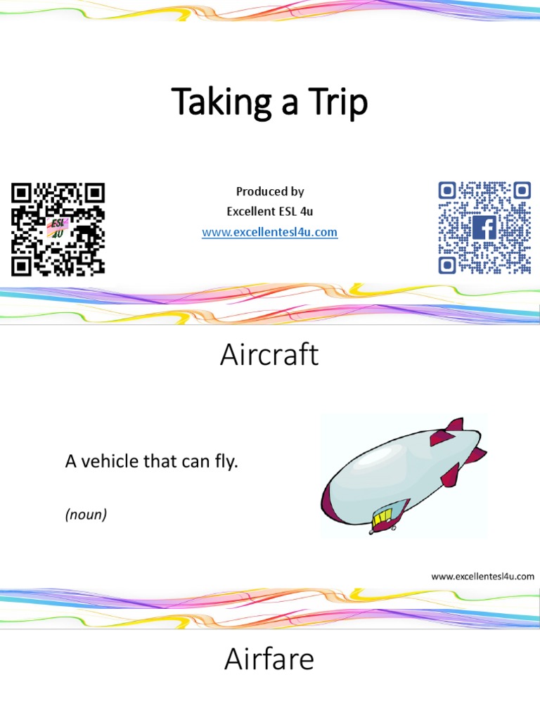 Taking A Trip Flashcards | PDF | Airport | Train