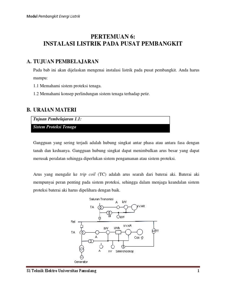 Instalasi Listrik Pada Pusat Pembangkit | PDF | Komputer