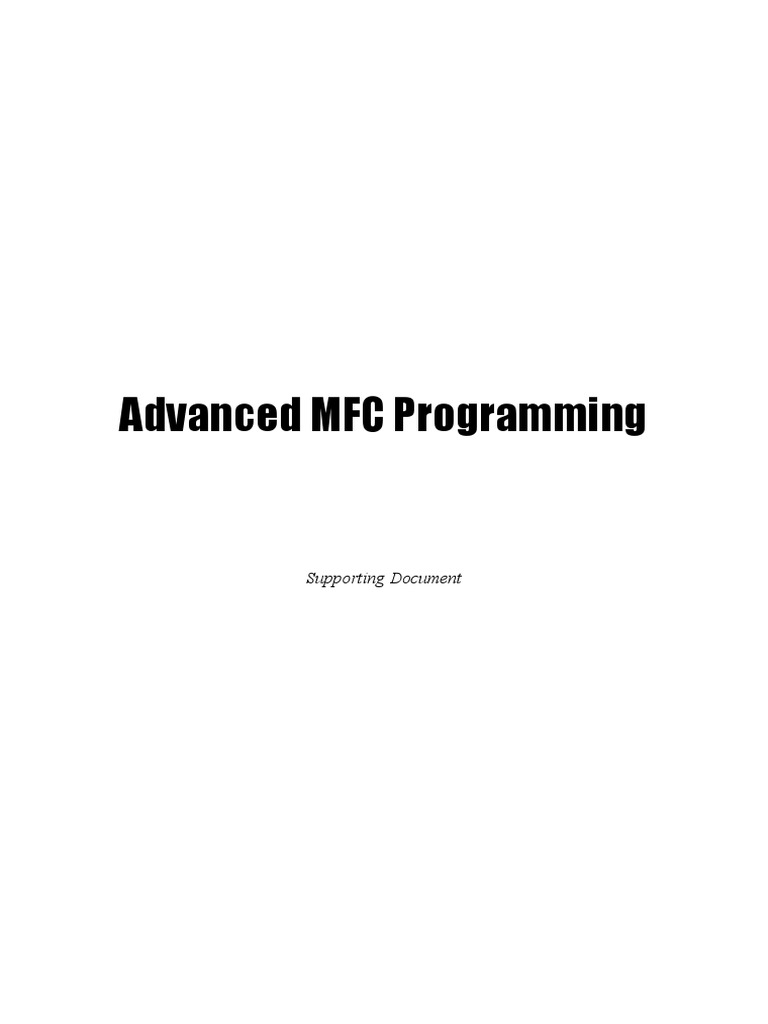 Advanced Mfc Programming Pdf Button Computing Class Computer Programming