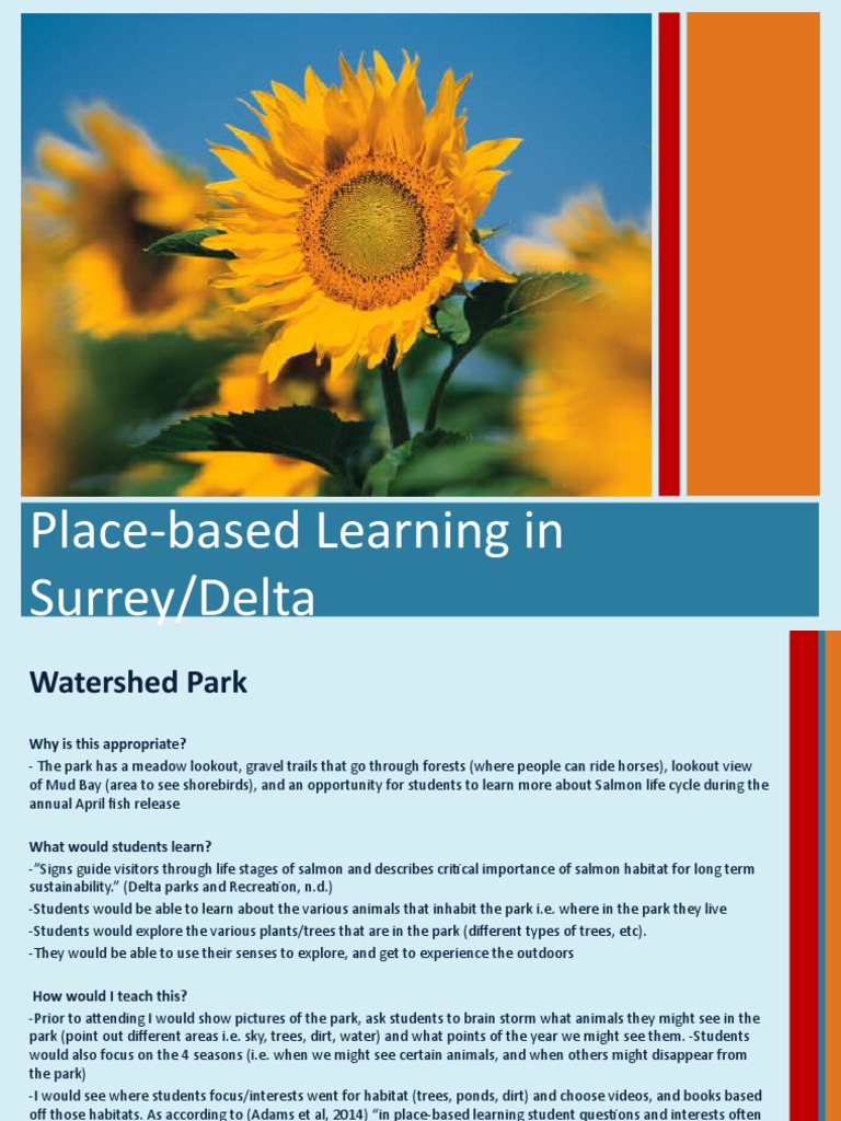 Place-Based Learning | PDF | Parks | Habitat