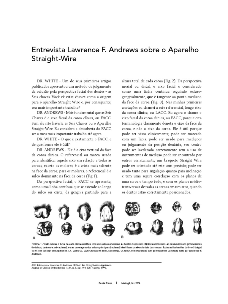 Dr. Laurence Andrews 74 | PDF | Dente | Ortodontia