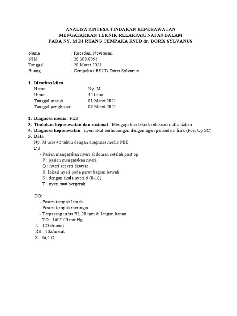 Dops Latihan Nafas Dalam | PDF