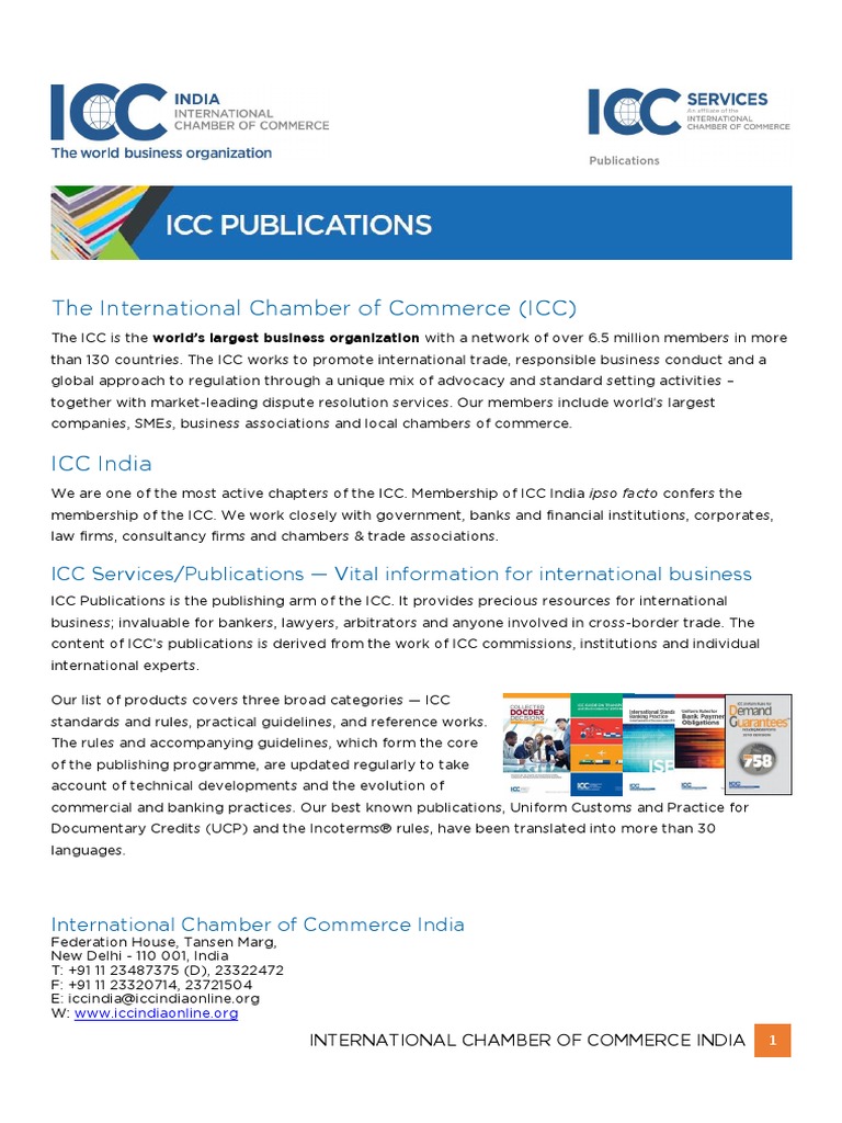 The International Chamber of Commerce (ICC) : ICC Services/Publications ...