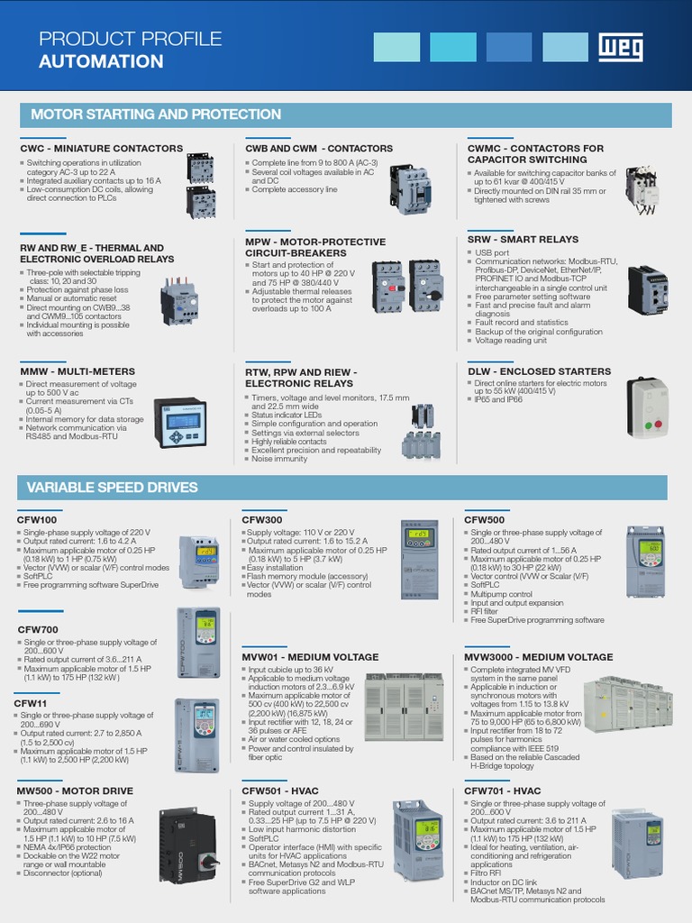 WEG Product Profile 50049853 en | PDF | Electric Motor | Capacitor