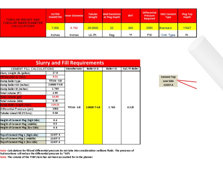 Dump Bailer Calculator | PDF | Gallon | Volume